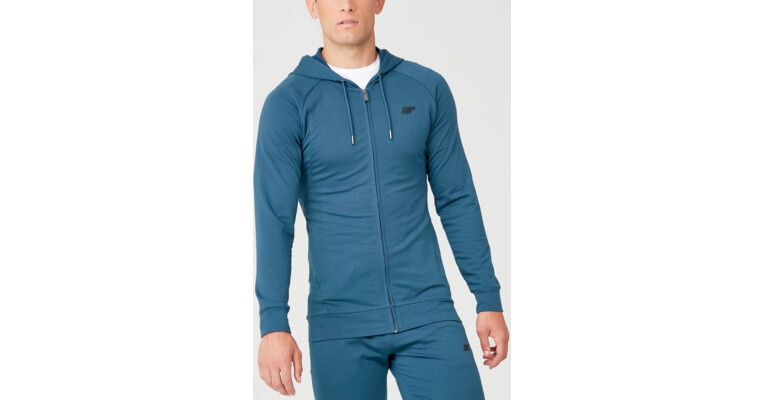 MyProtein Men’s Form Zip Up Hoodie petrol blue | BodyWorld.eu