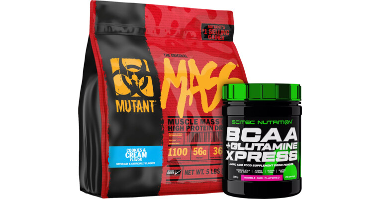 Mutant Mutant Mass 2270 g + Scitec Nutrition BCAA + Glutamine Xpress ...