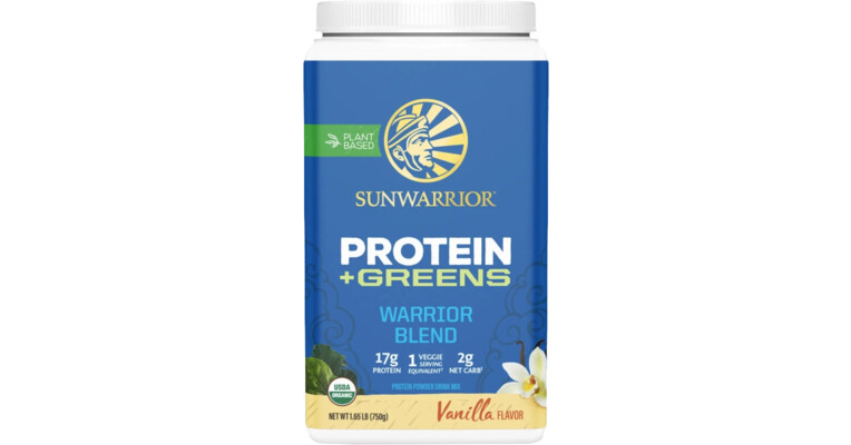 Sunwarrior Protein Warrior Blend + Greens 750 g | BodyWorld.eu