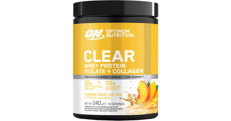 Optimum Nutrition Clear Whey Protein Isolate + Collagen 240 g ...