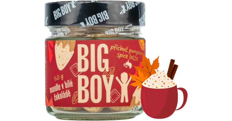 Big Boy Almonds in white chocolate with pumpkin spice latte flavour 140 ...