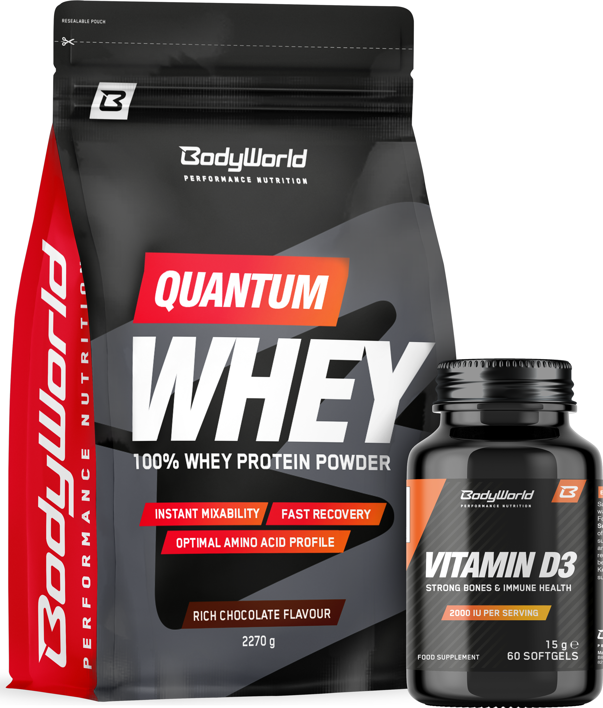 BodyWorld Quantum Whey Protein 2270 g + Vitamina D3 GRÁTIS 60 cáps ...